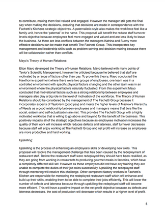 Distinction Example of Unit 6 The Fachetti Group PART B – BTEC Business ...