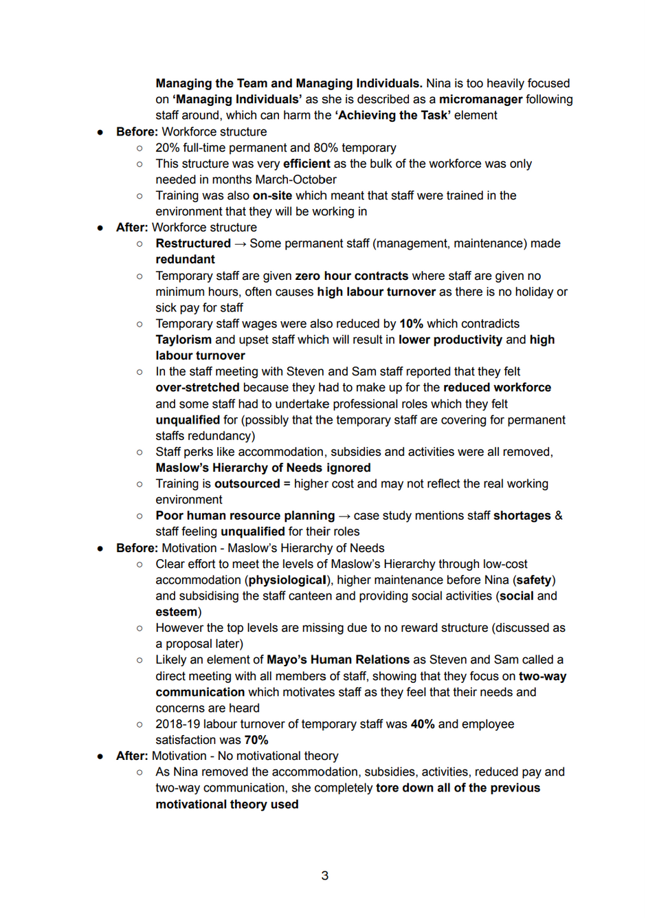 Unit 6 Principles of Management – BTEC Business Level 3 Notes